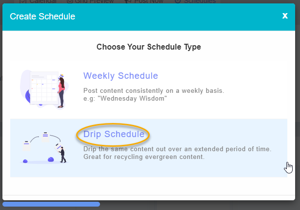 How does a Social drip schedule work? – Resources & Help Center